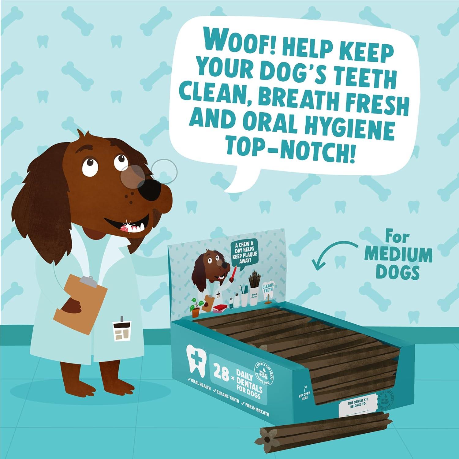 Denzel's Dog Dental Sticks - for Medium Dogs - Chicken & Peppermint ...