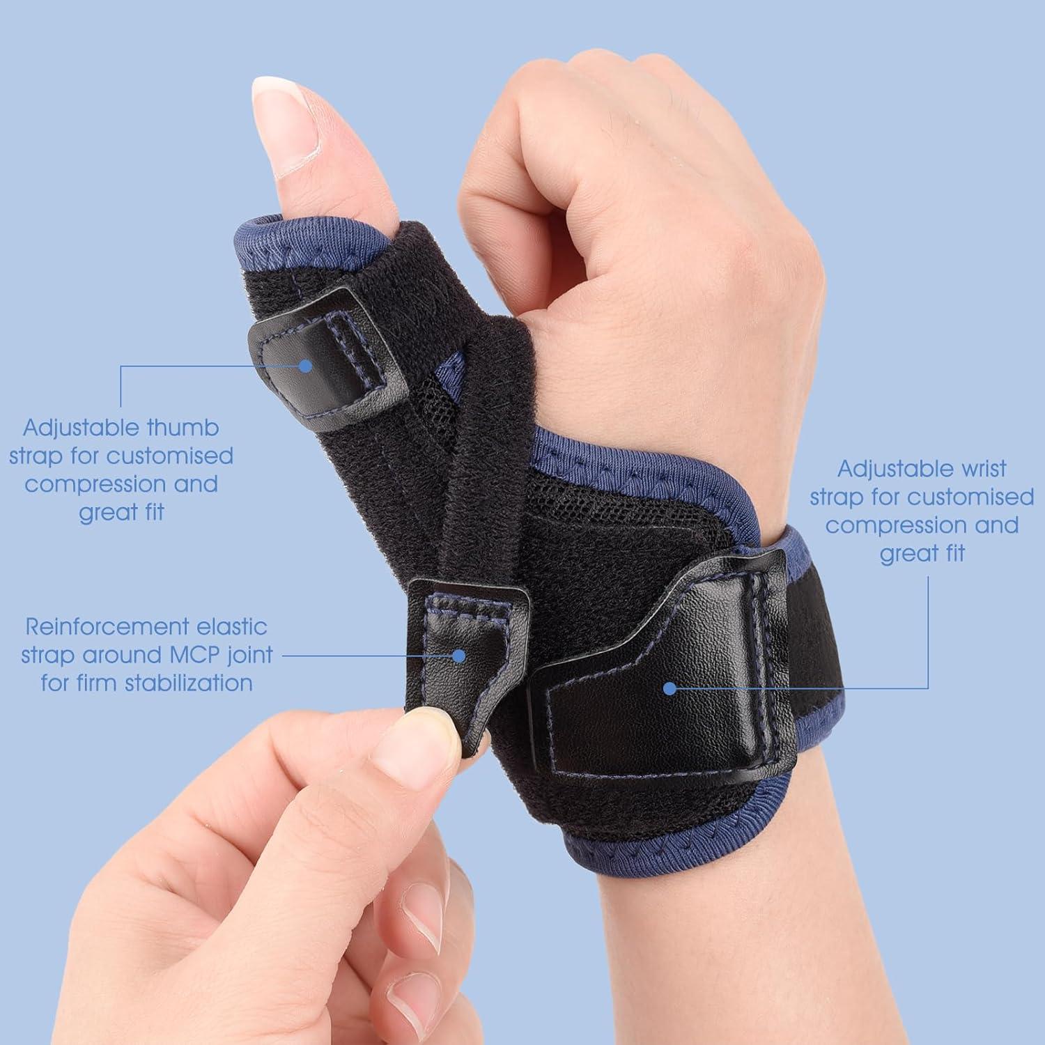 Upgraded Thumb Brace & Splint - Removable Spica Support for Left ...