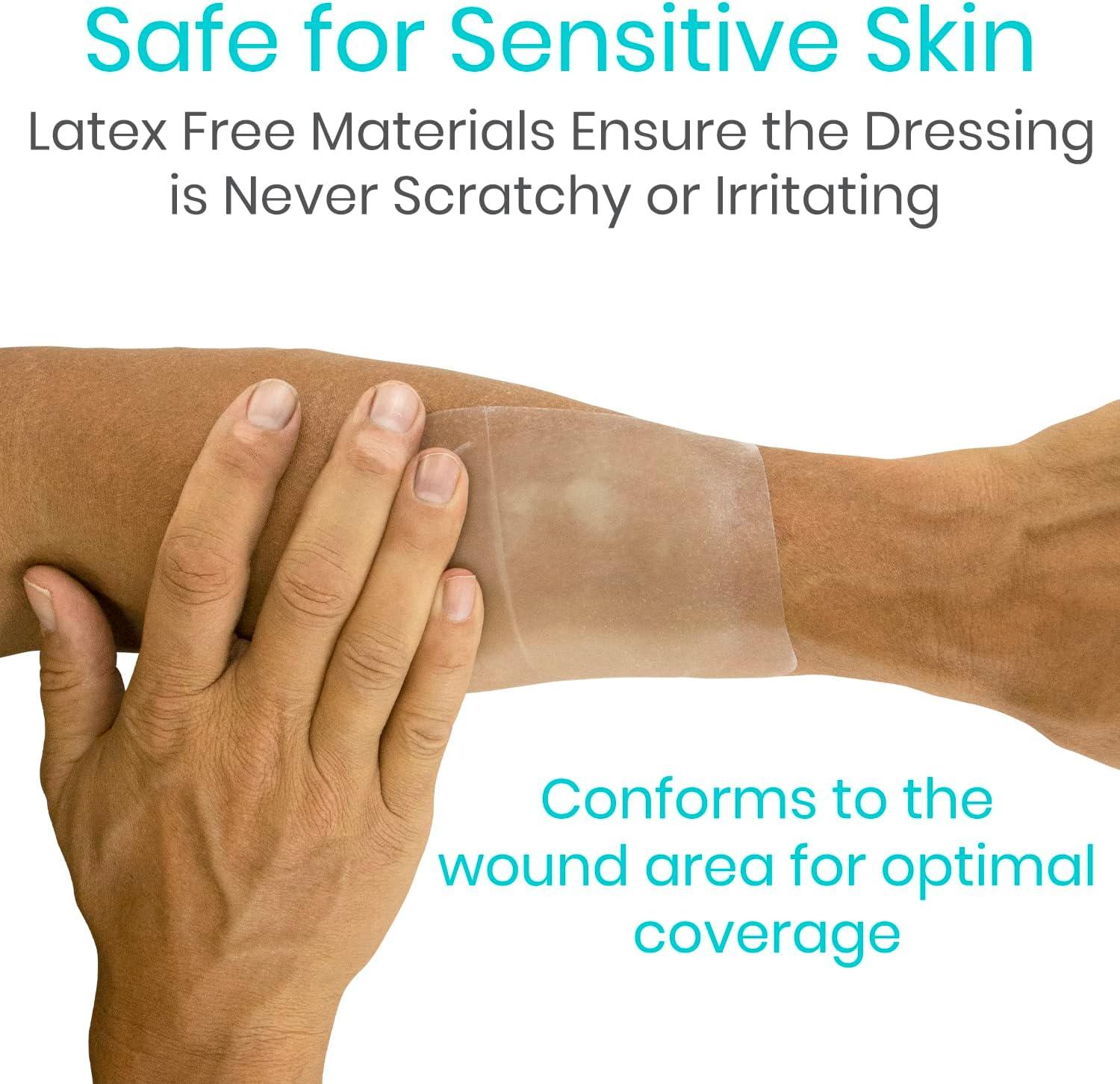 ViveCare Hydrocolloid Bandages 6x6 | Large Sterile Hydrocolloid ...