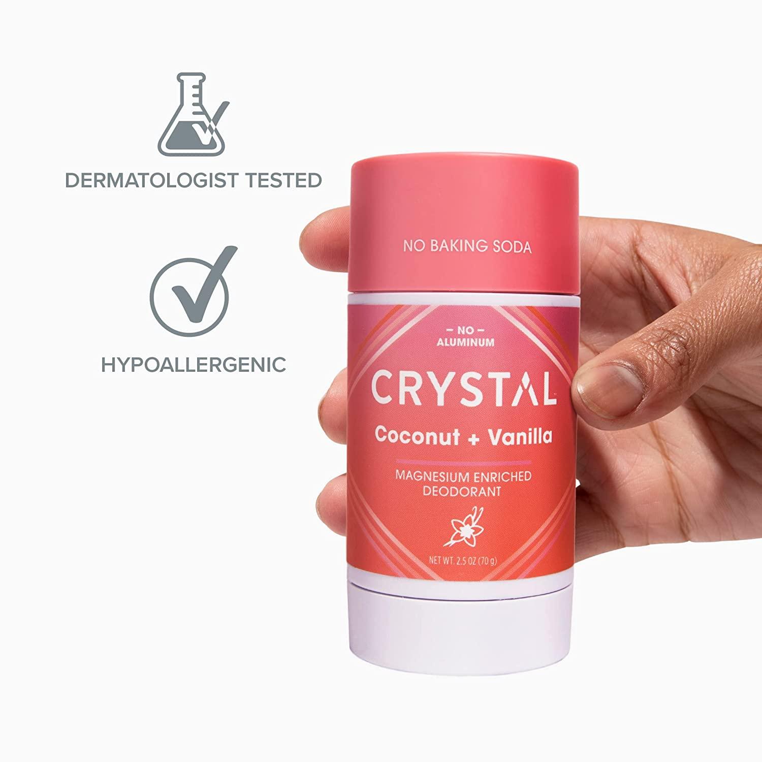 Crystal Body Deodorant - Magnesium-Enriched Coconut & Vanilla 2.5 oz ...