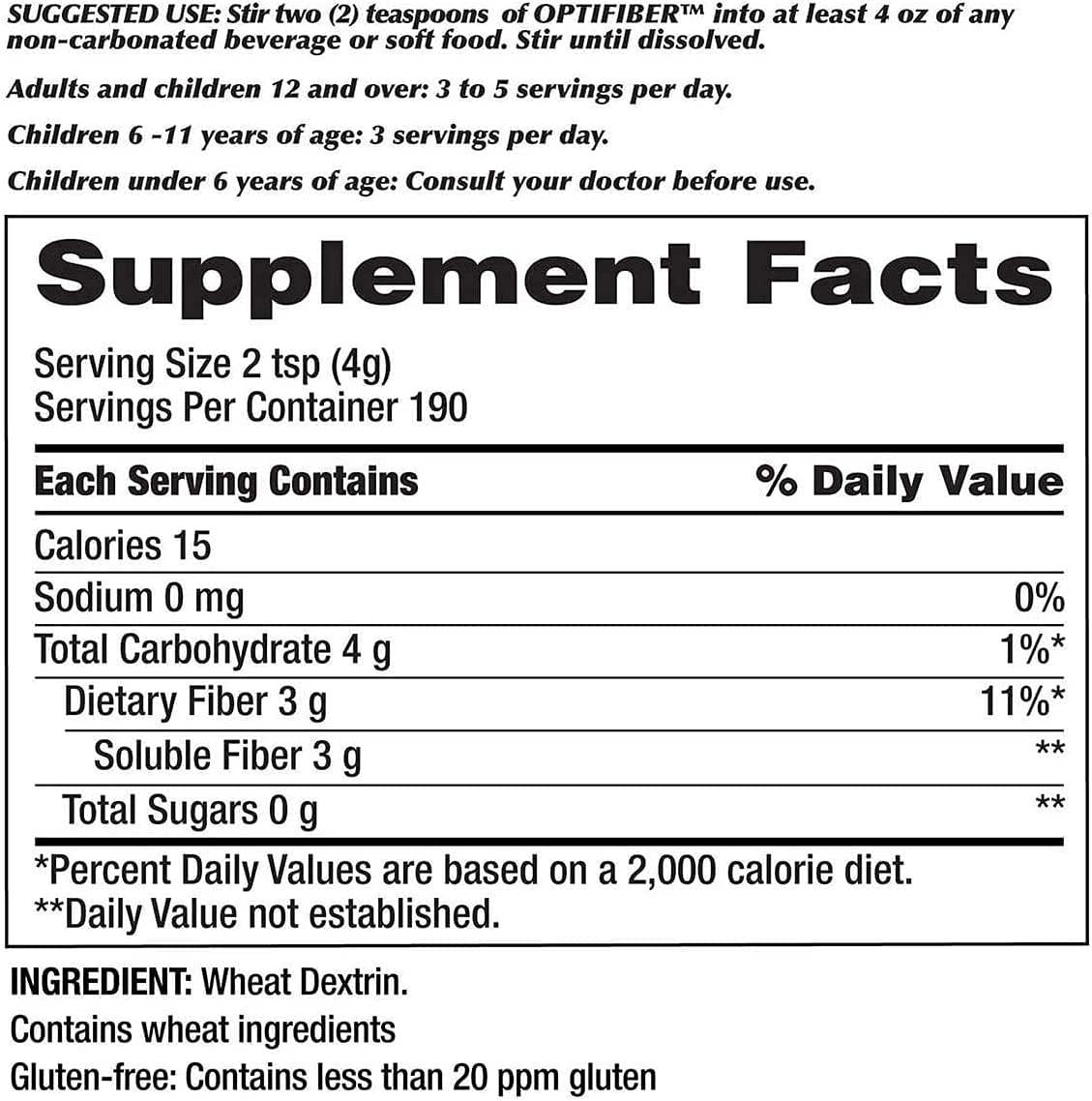 Kirkland Signature OPTIFIBER 26.8 oz - Dietary Fiber Supplement - 1.6lb ...