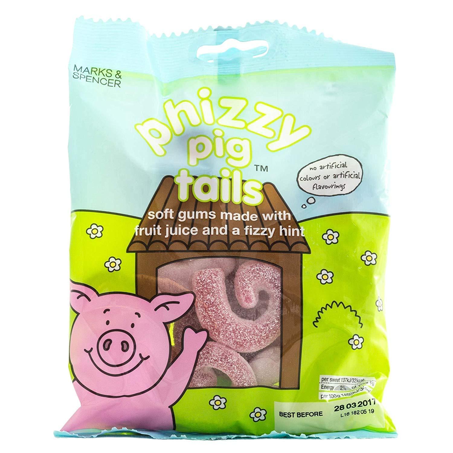 Marks & Spencer Percy Pig Phizzy Pig Tails 170g | Vegetarian Sweets | Buy Now with Express ...