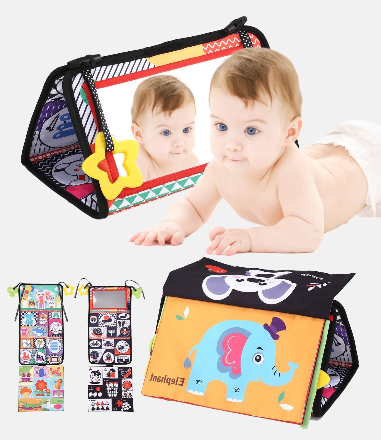 Zawaer Baby Spiegel Toy - Foldable Sensory Fabric Books | High Contrast ...