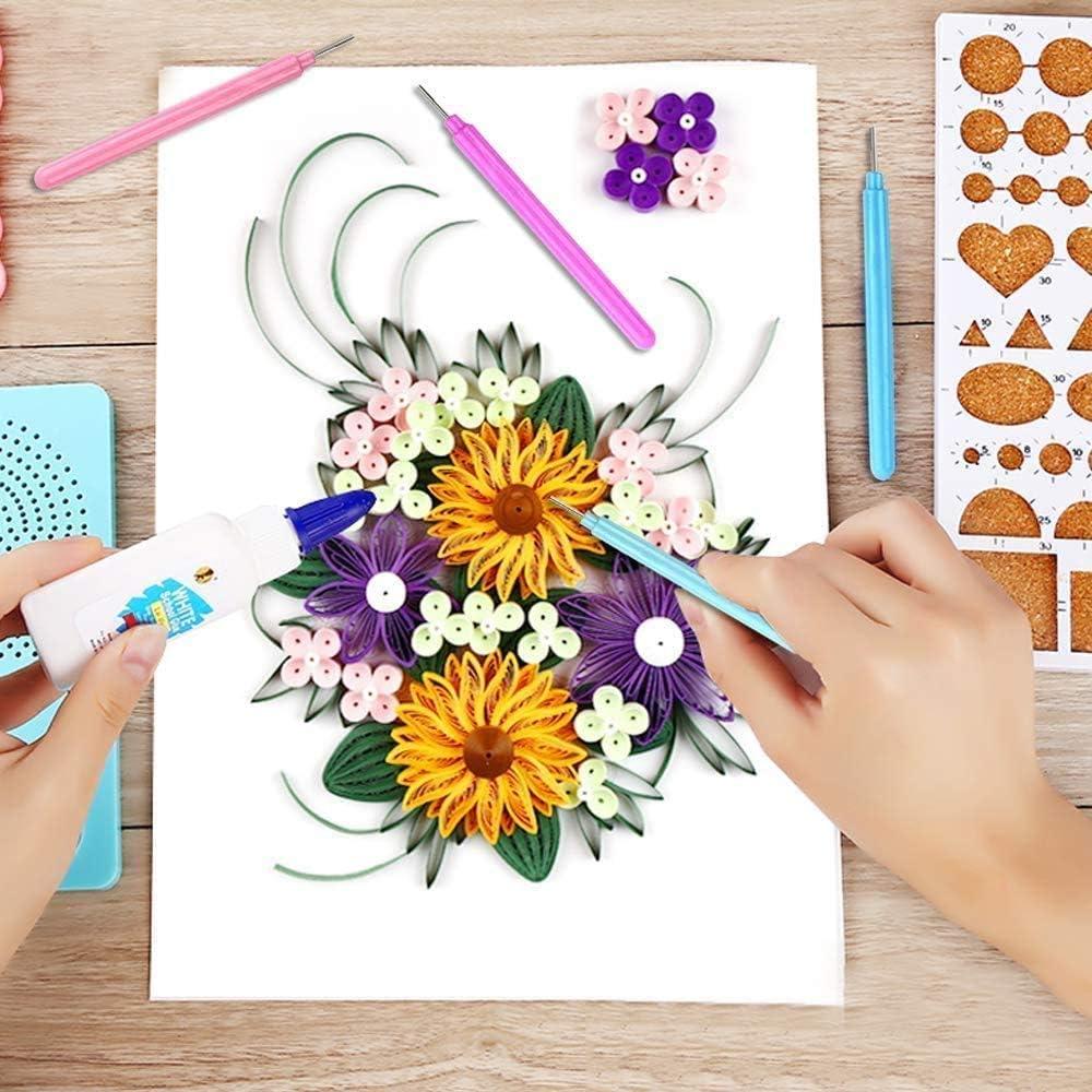 Quilling Strips Quilling Paper Set Total 1940 Strips (9 Kinds Gradient ...