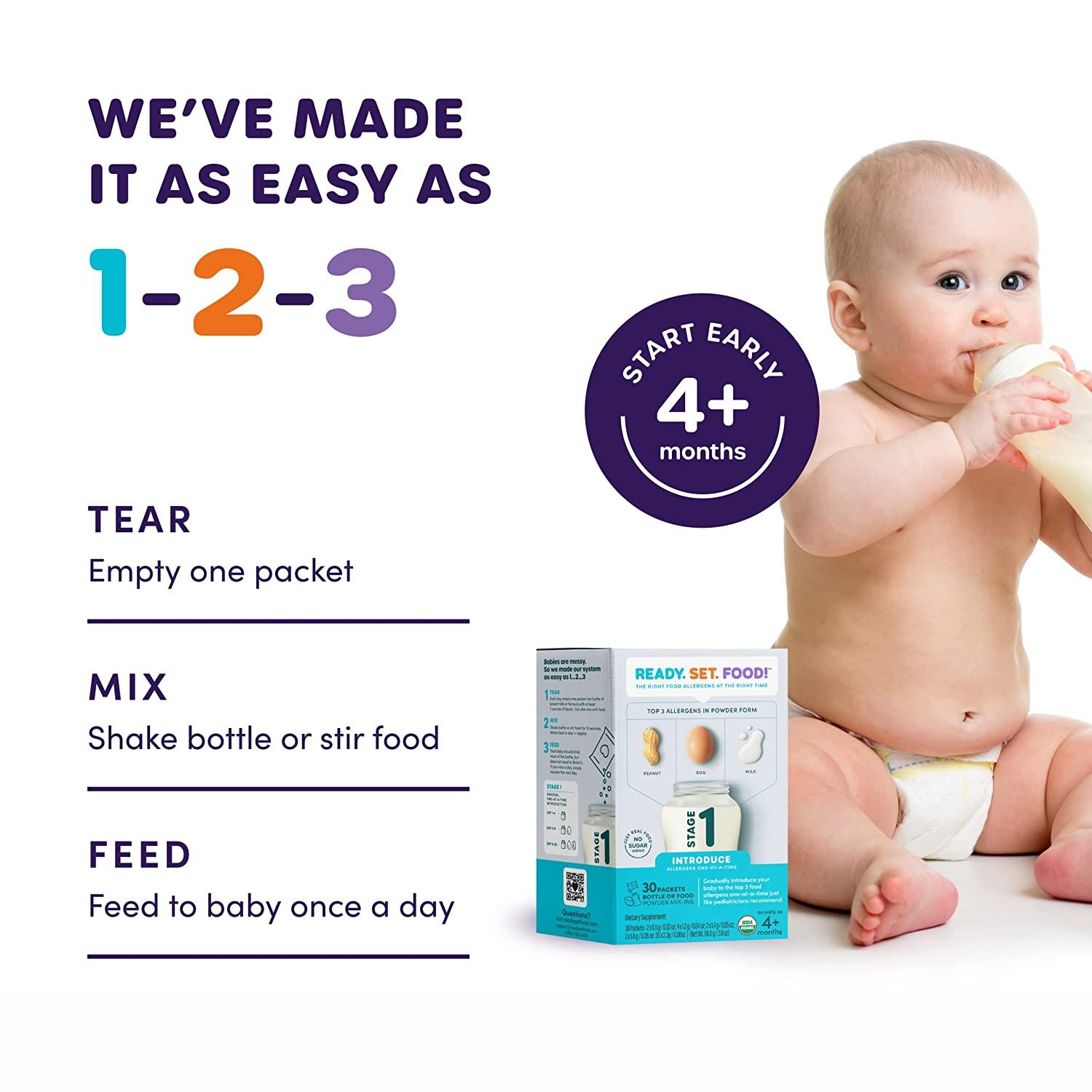 Ready Set Food | Early Allergen Introduction Mix-ins for Babies 4+ Mo ...
