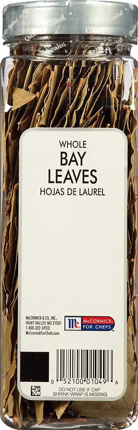 McCormick Culinary Whole Bay Leaves 2 oz - Premium Dried Bay Leaves for ...