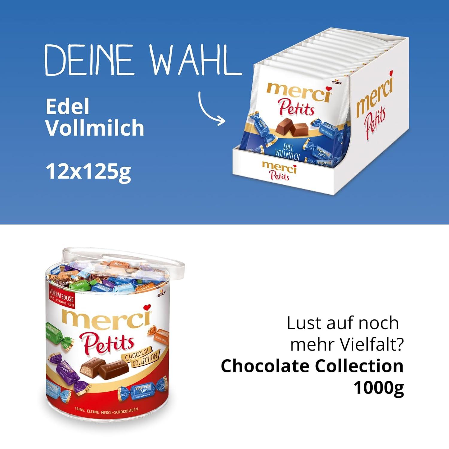 Buy merci Petits Fine Whole Milk Chocolate - 12 x 125g | Gourmet Small ...