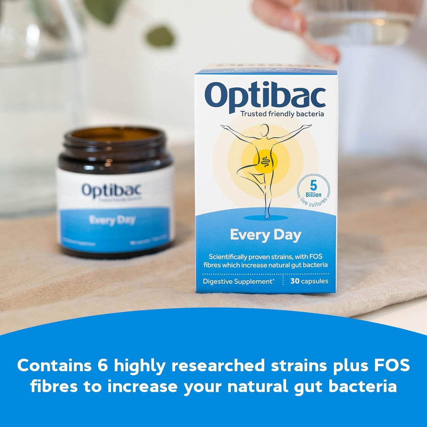 Optibac Probiotics Every Day - Digestive Health Supplement, 5 Billion ...