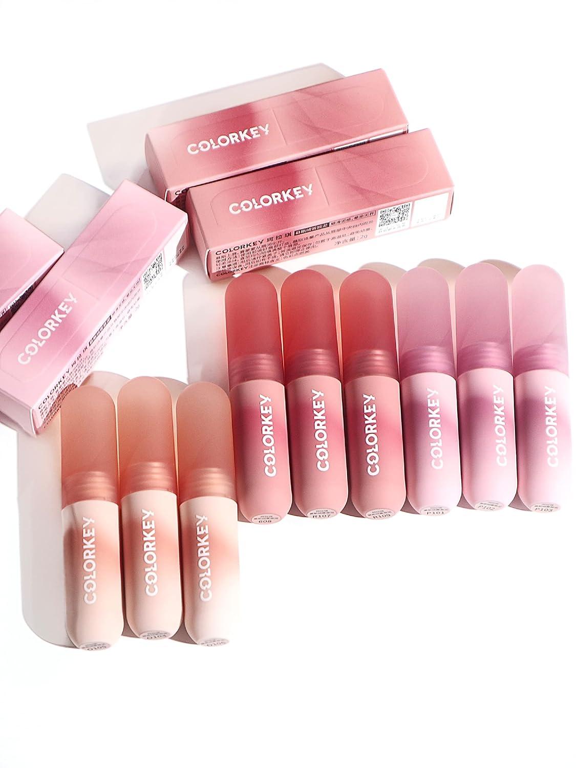 COLORKEY Velvety Mousse Fluffy Lip Mud (608 Brick Heart) - Long Lasting ...