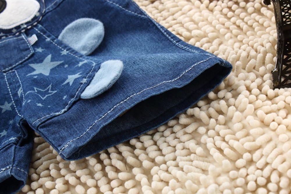 KIDSCOOL SPACE Baby Girl Jean Overalls | Cute 3D Bunny Outfit | 12-18 ...