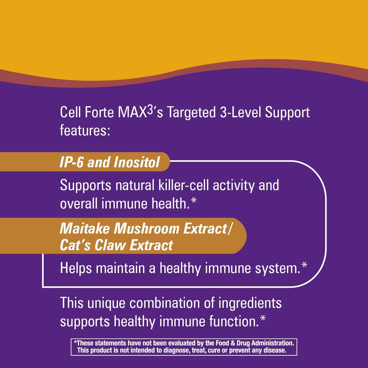 Nature's Way Cell Fort MAX3 IP-6 & Inositol with Maitake & Cat's Claw ...