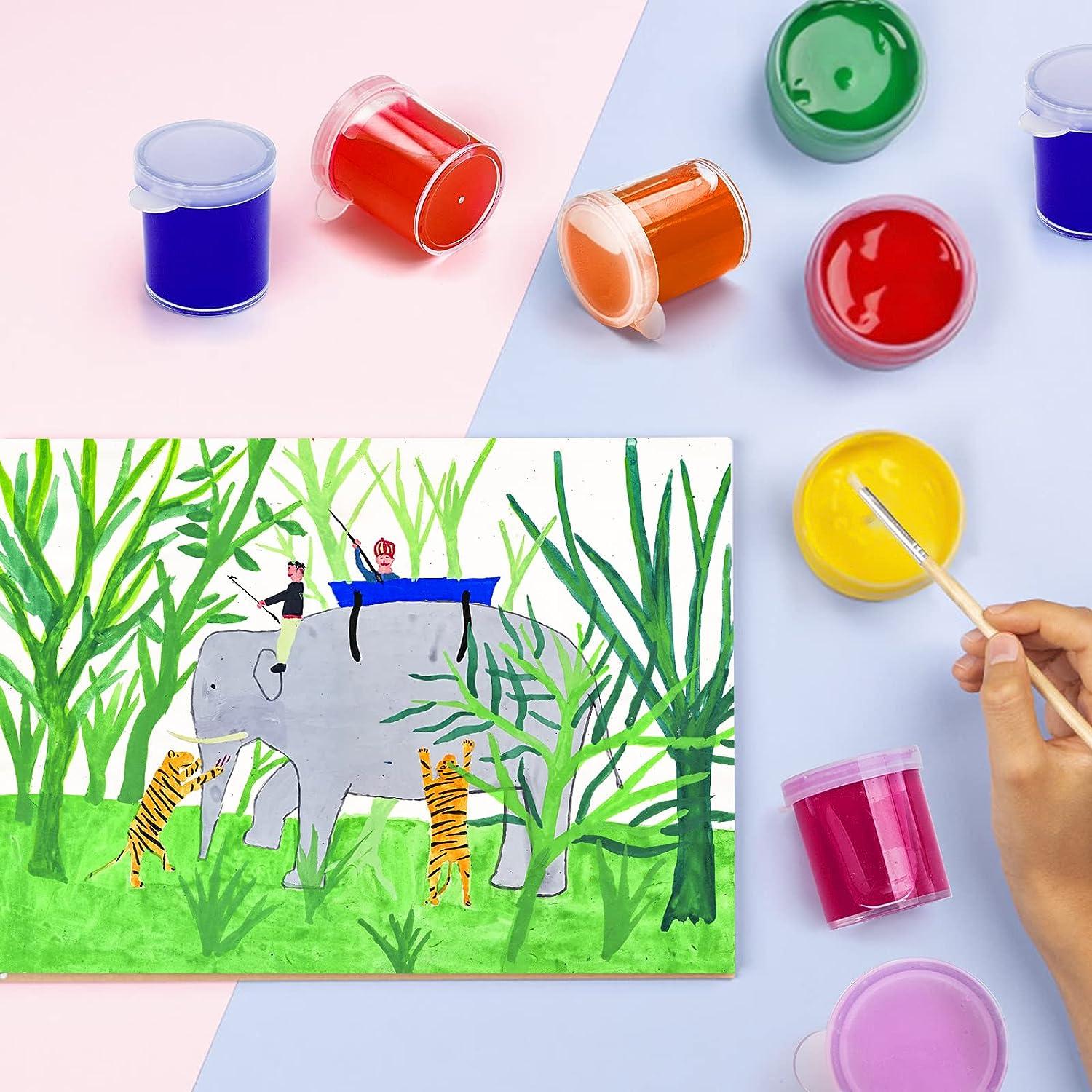 Set of 100 Mini Plastic Paint Cups with Lids - 0.85 Oz Clear Paint ...