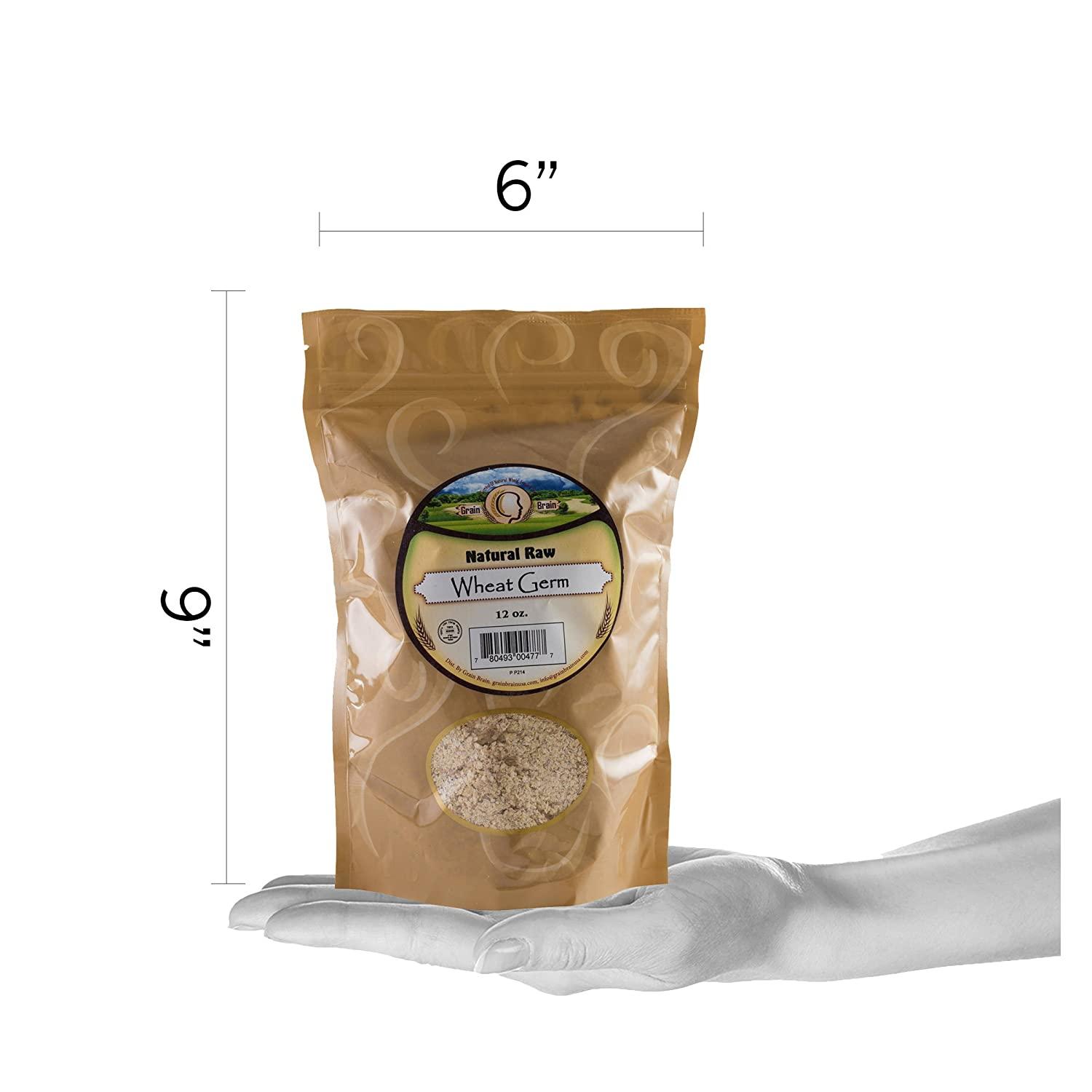 Grain Brain Wheat Germ 12 oz - Raw, Untoasted, All Natural | Resealable ...