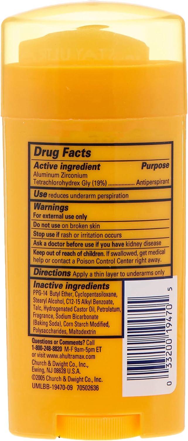 Arm And Hammer Ultramax Deodorant Antiperspirant Invisible Solid Powder ...