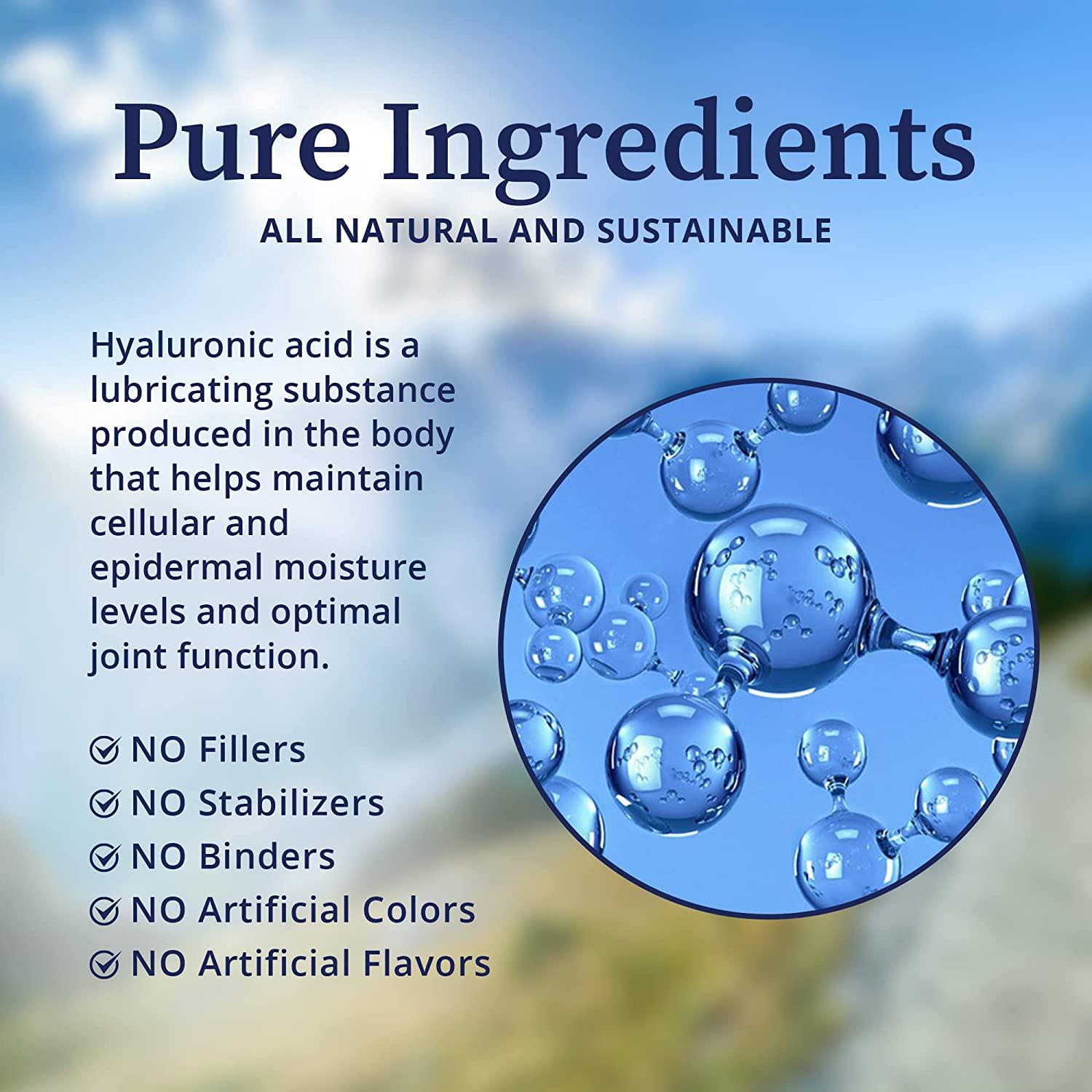 BioPure Hyaluronic Acid Liquid Solution - Plant-Based Formula for Joint ...