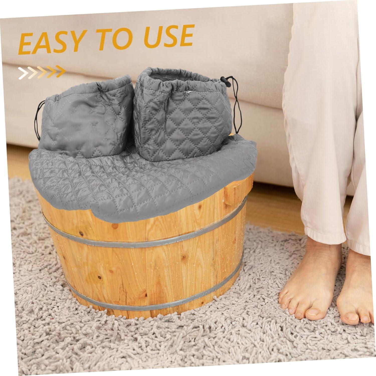 FOYTOKI Thermal Insulation Foot Bath Cover Foot Soaking Dual Basin ...