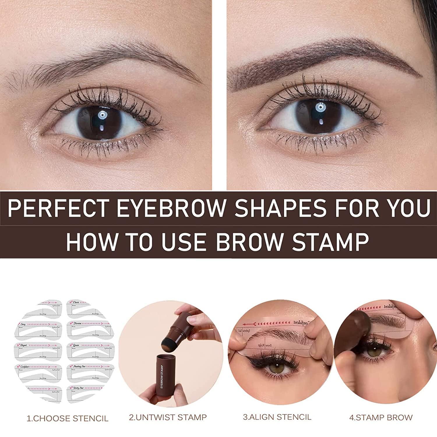Eyebrow Stamp Stencil Kit - Brow Stamping for Perfect Brows ...