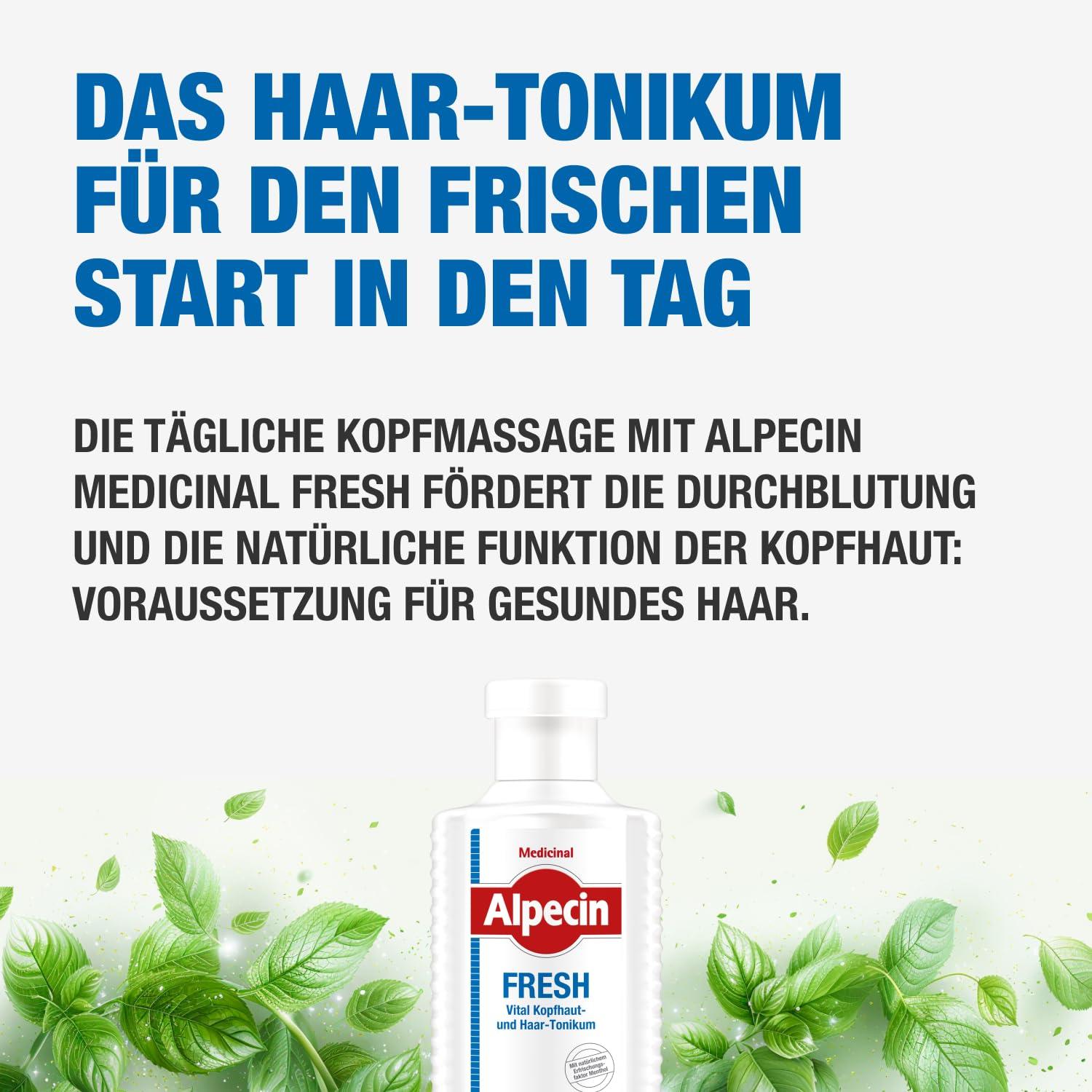 Alpecin Medicinal FRESH Hair Tonic 400ml - Invigorating Scalp & Hair ...