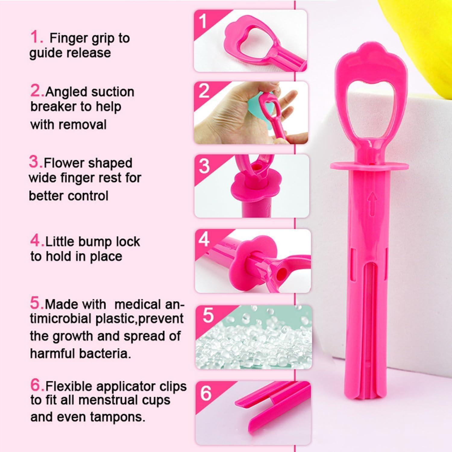 Menstrual Cup & Tampon Applicator Set - Easy Insertion & Removal for ...