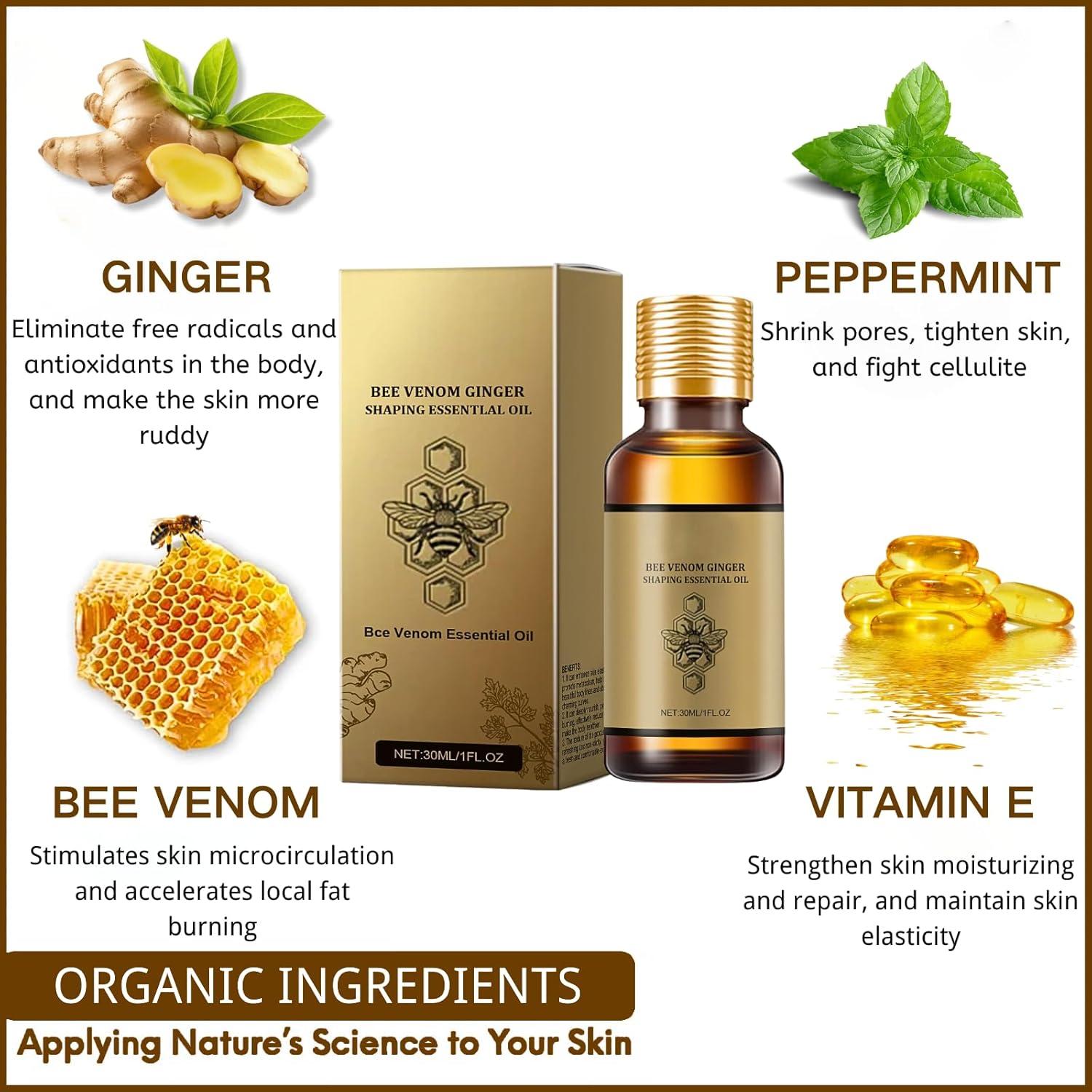 Bee Venom Ginger Body Oil Bee Venom Belly Button Drops Bee Venom Drops ...