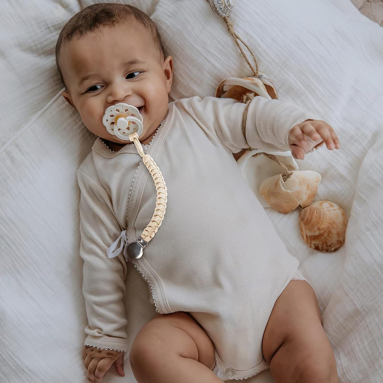Braided Pacifier Leash for Baby Boy and Girl | Unisex Binky Clip ...