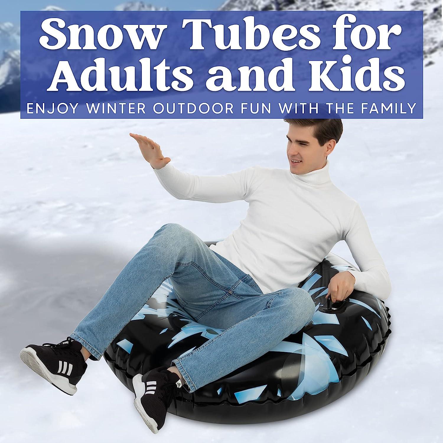 47 Heavy-Duty Inflatable Snow Tube for Sledding - Black Ice | Buy Now ...