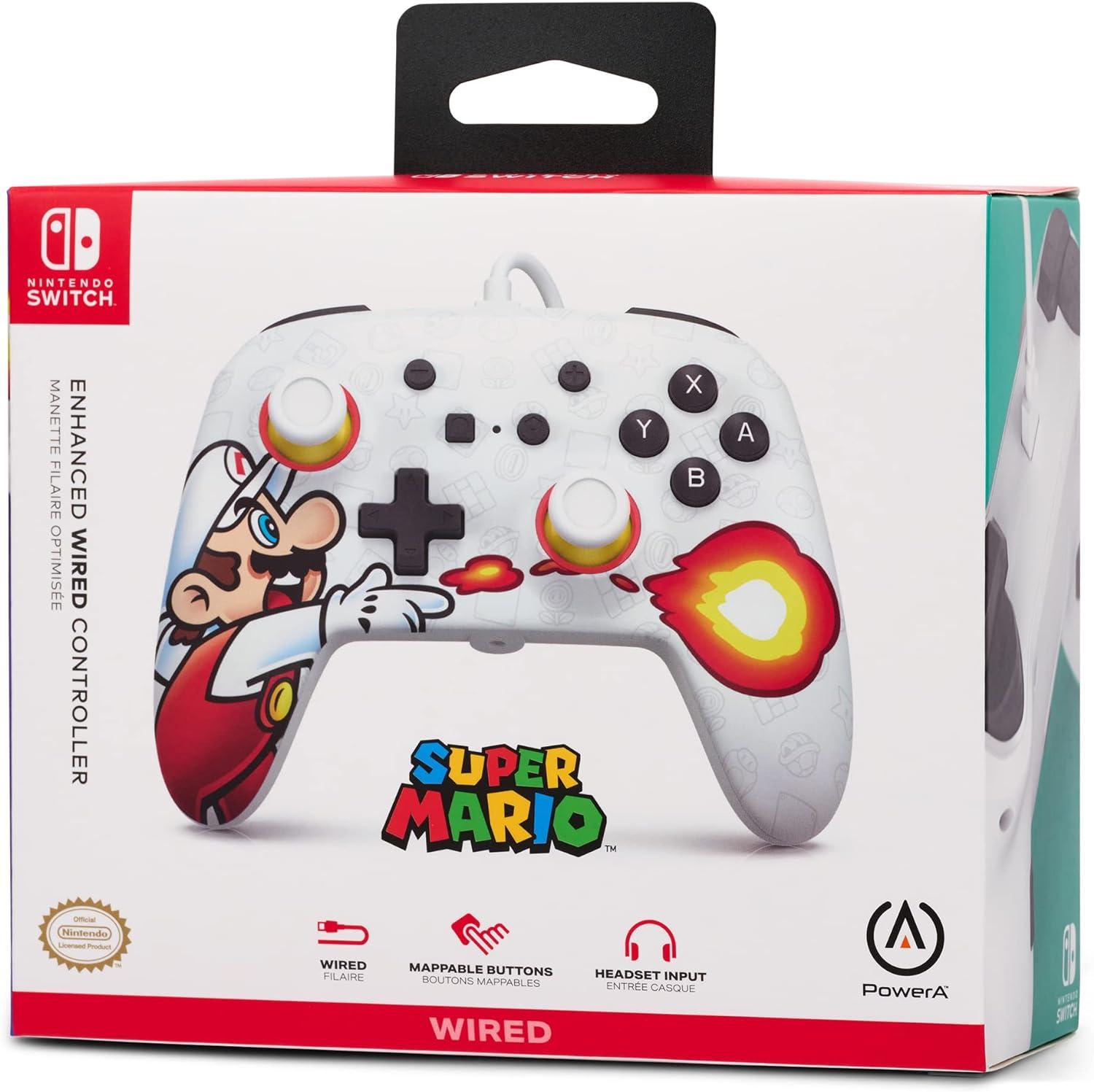 PowerA Enhanced Wired Controller for Nintendo Switch - Fireball Mario ...