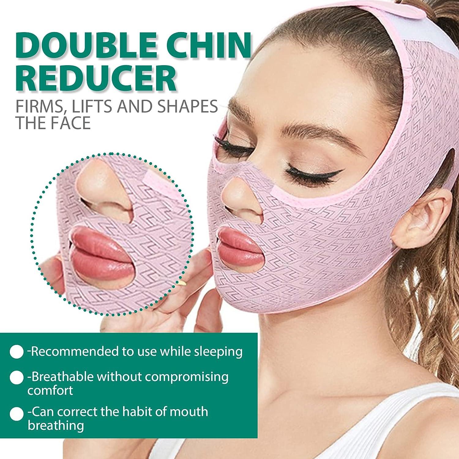 Bamugoo 2 PCS Beauty Face Sleep Mask Chin Strap for Women Chin Mask for ...