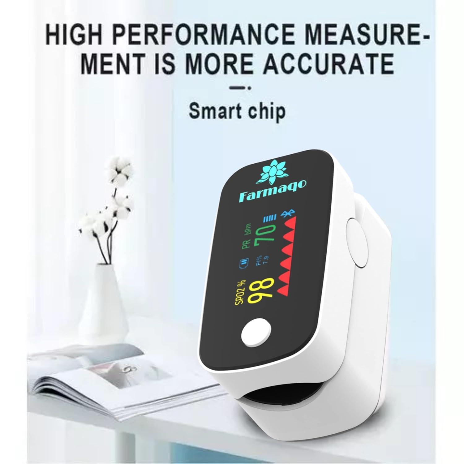 Professional Bluetooth Finger Oximeter with OLED Screen - Heart Rate ...