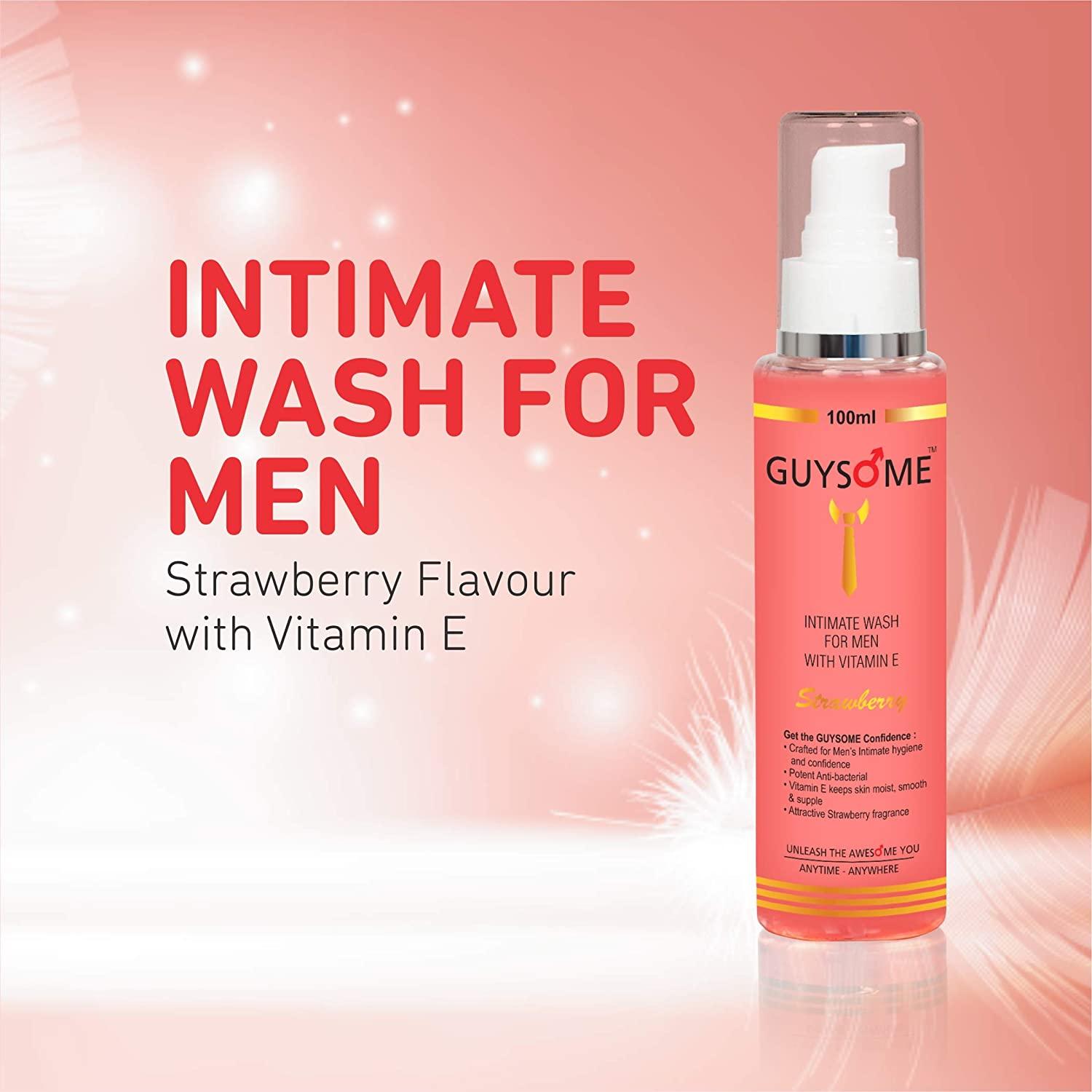 GUYSOME Men's Intimate Wash 3.38 FL Oz - pH Balanced for Sensitive Skin ...