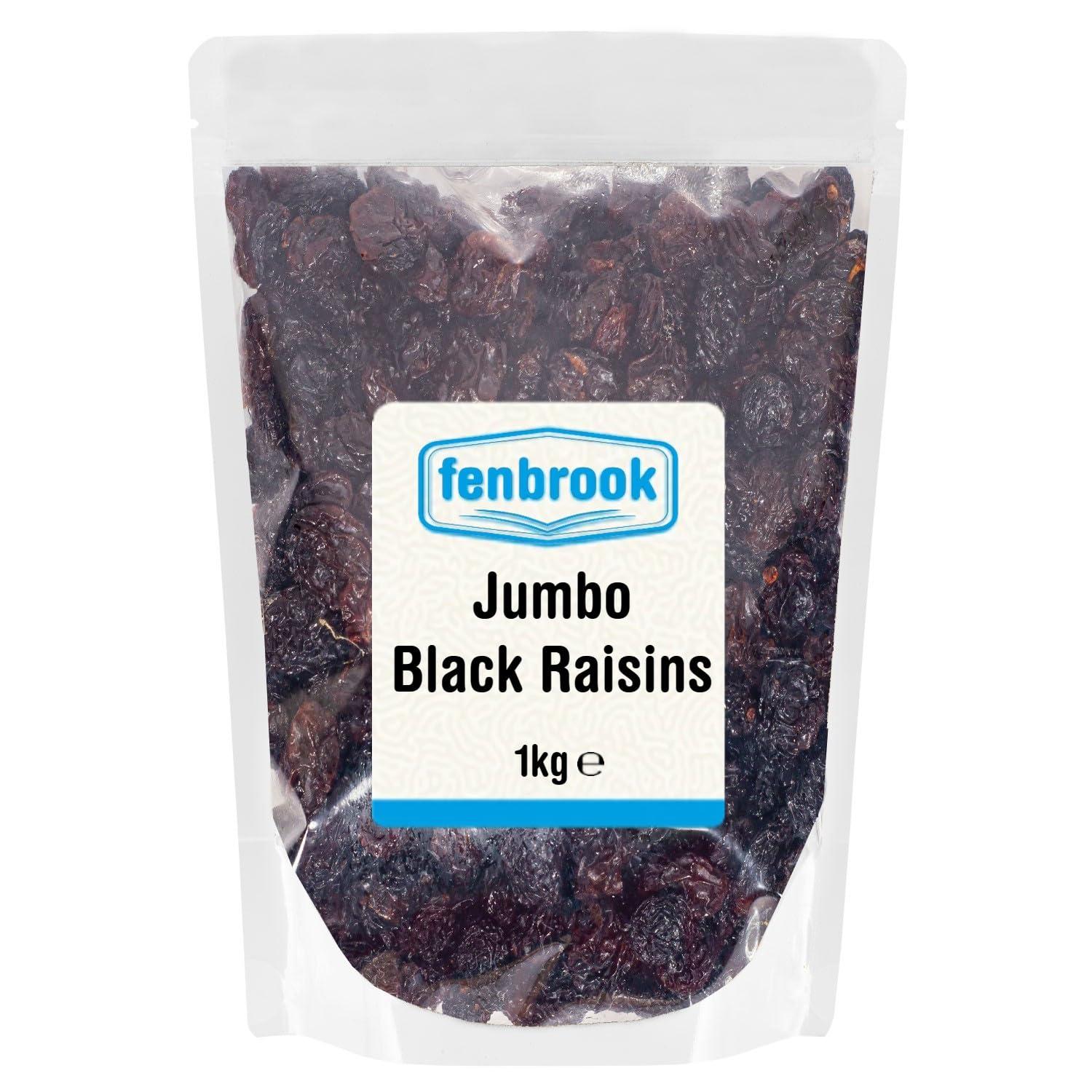 Jumbo Black Raisins 1kg by Fenbrook | Buy Now with Express ...