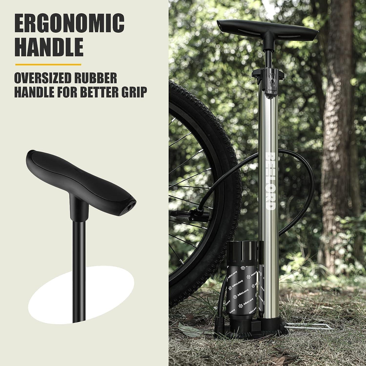 BEELORD Black Full Size Bicycle Pump - High Performance Cycling Pump ...