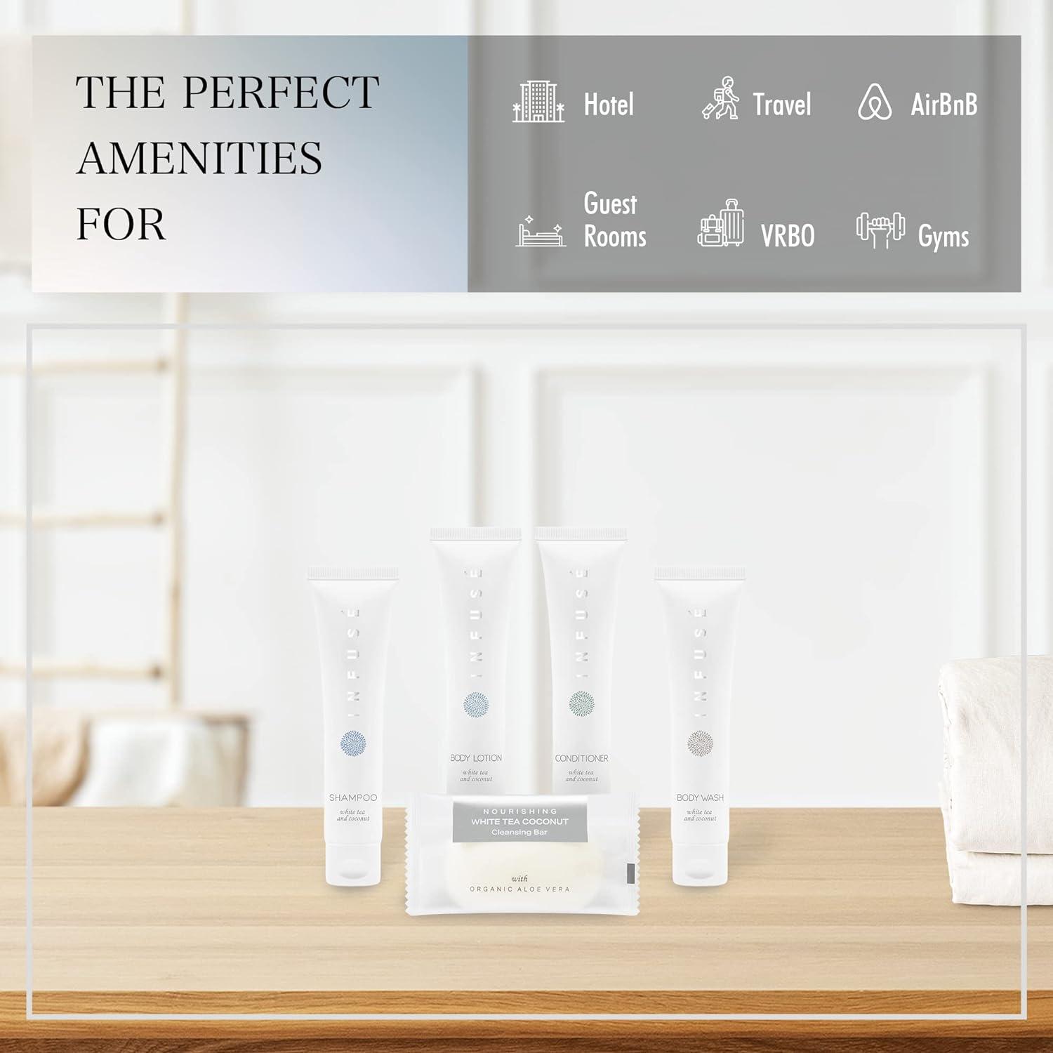 Infuse Pure White Tea and Coconut Hotel Toiletries Bulk Set | All-In ...