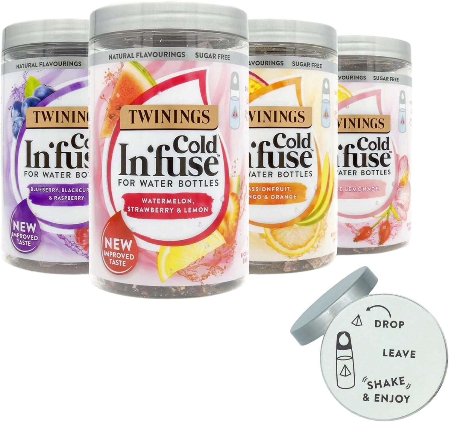 Twinings Cold Infuse Tea Jars Set - Blueberry Blackcurrant, Rose ...