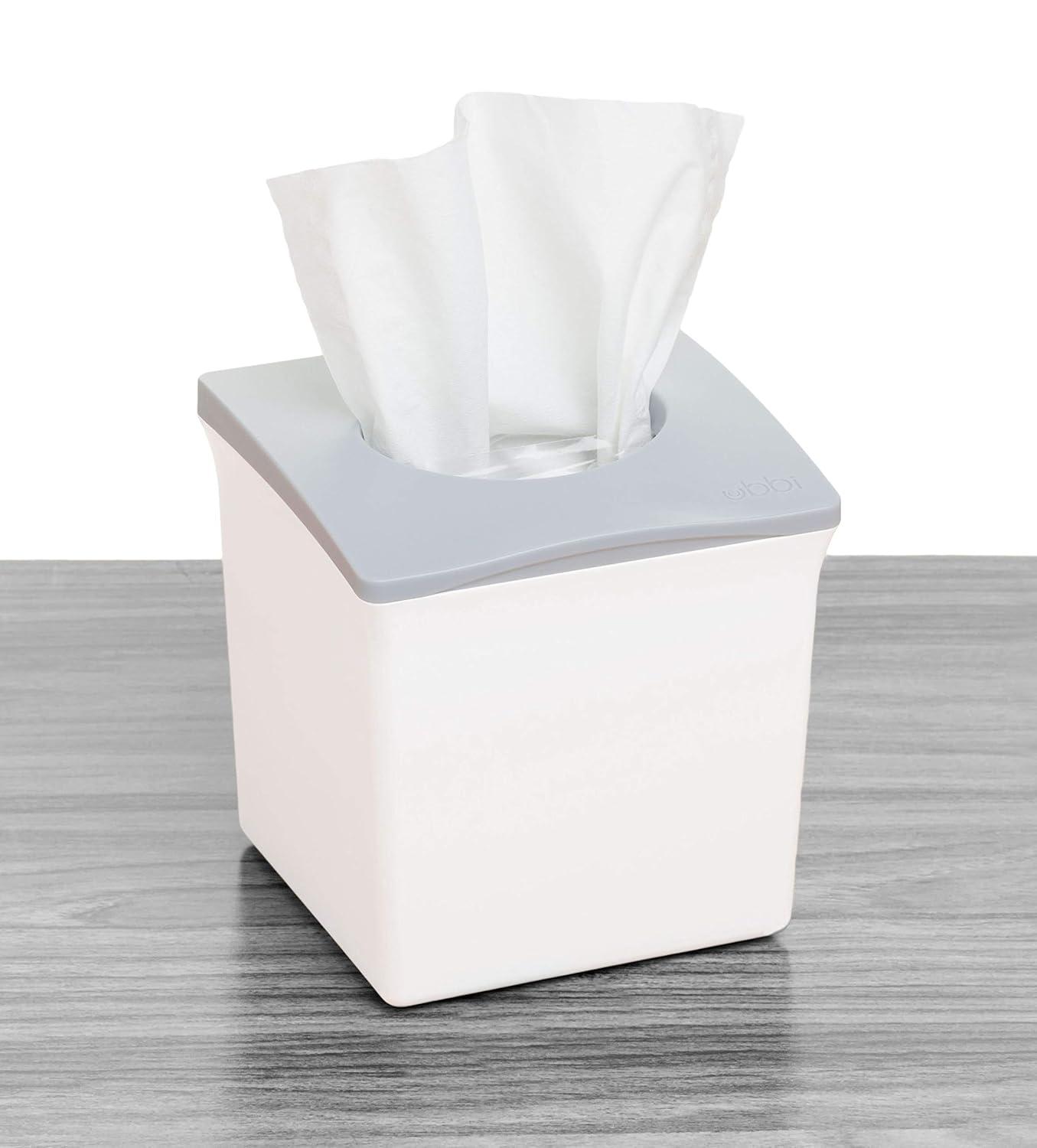 Ubbi Square Tissue Box Cover Holder | Cube Facial Tissue Dispenser for ...