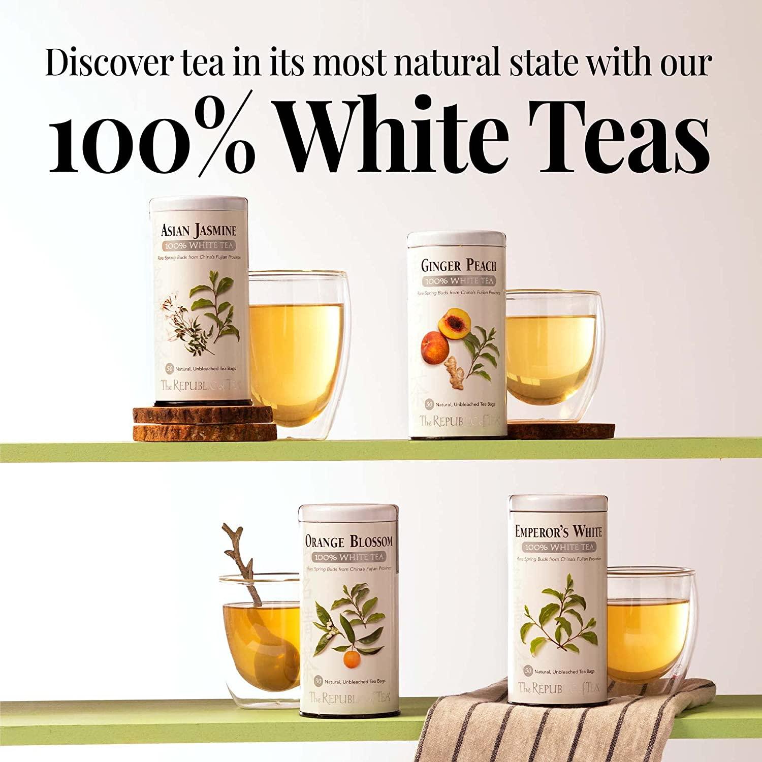 The Republic of Tea Emperors 100 White Tea - Zero Calorie, Sugar-Free ...