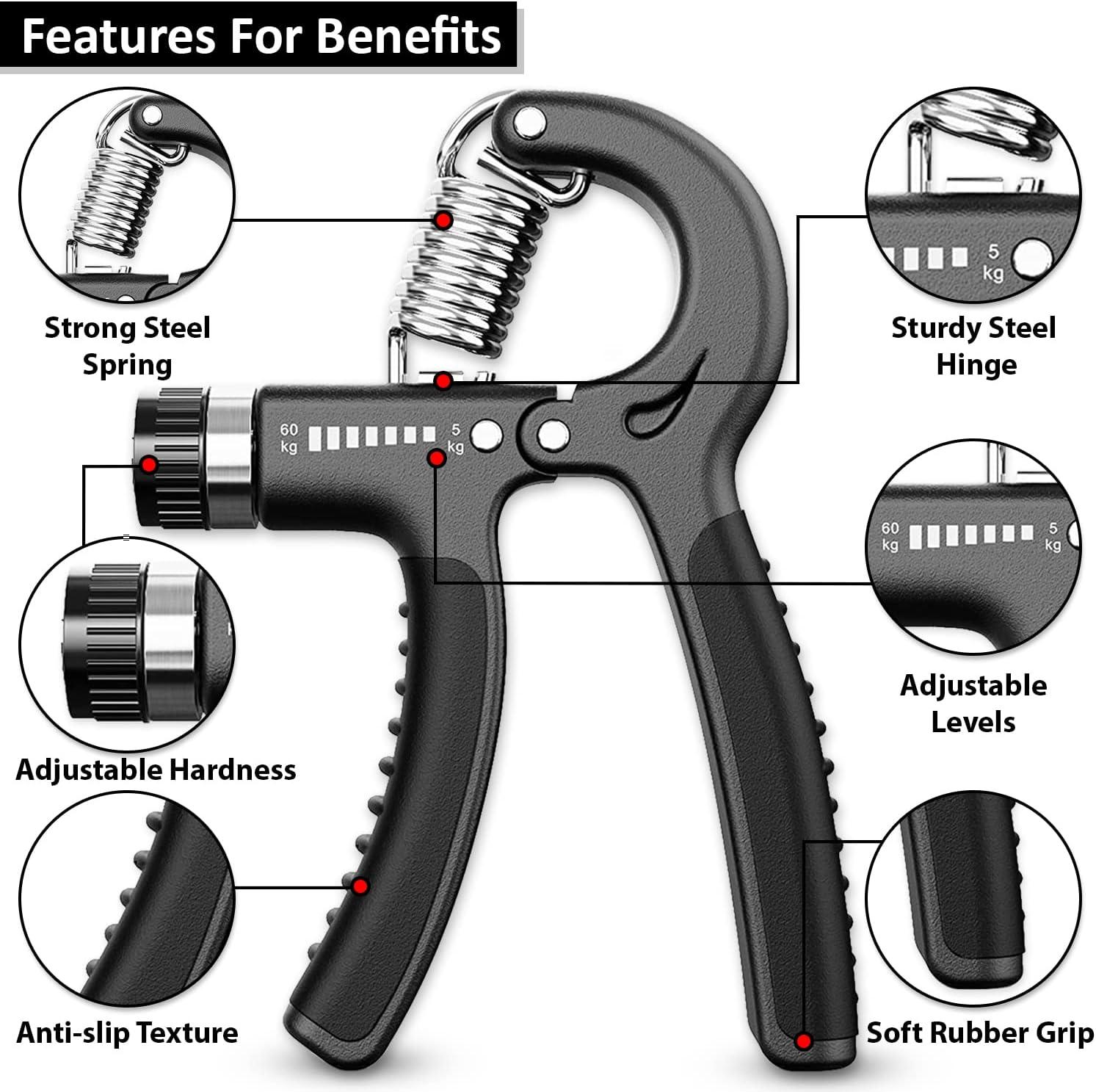 Adjustable Forearm Trainer Set (5-60 kg) - Enhance Grip Strength ...