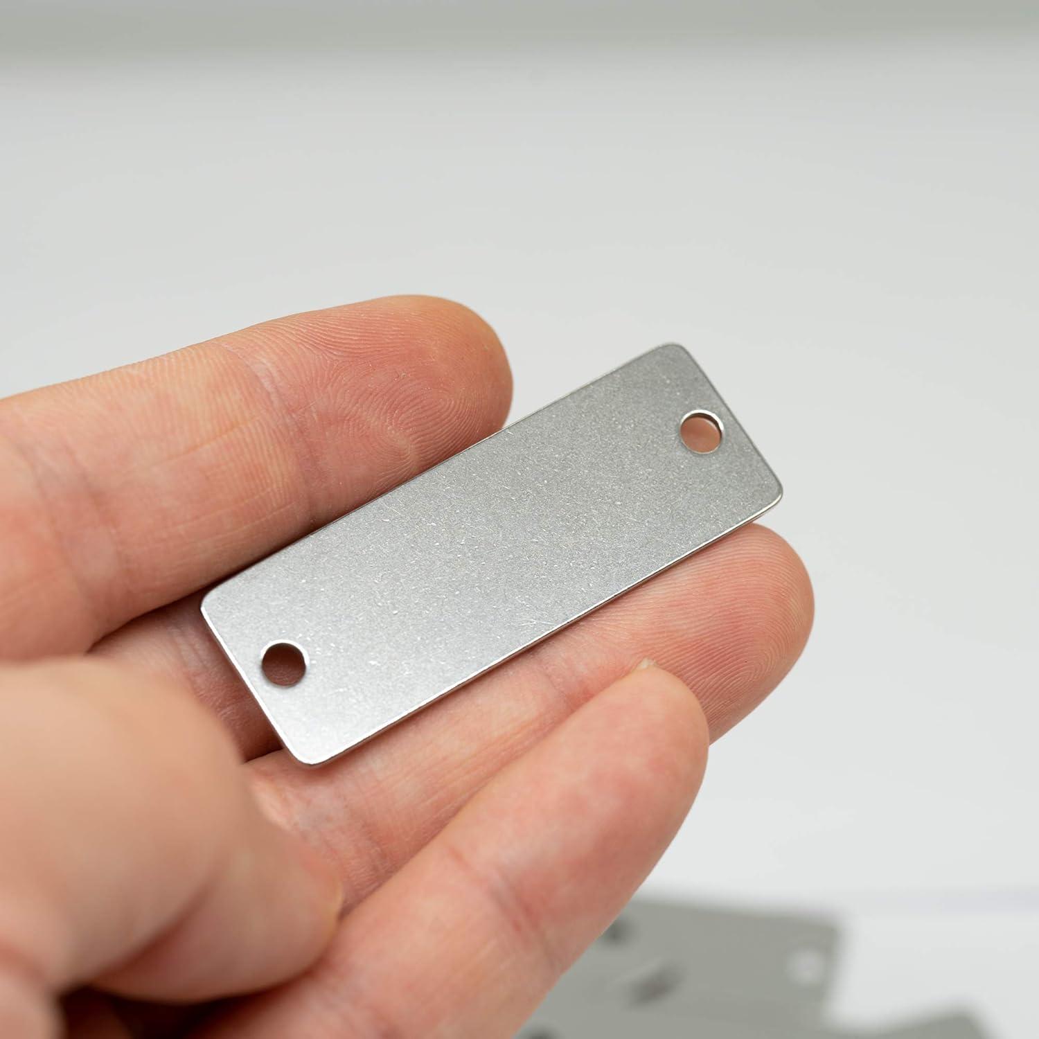 StayMax 25 Pack Stainless Steel Rectangle Stamping Blanks with Two ...