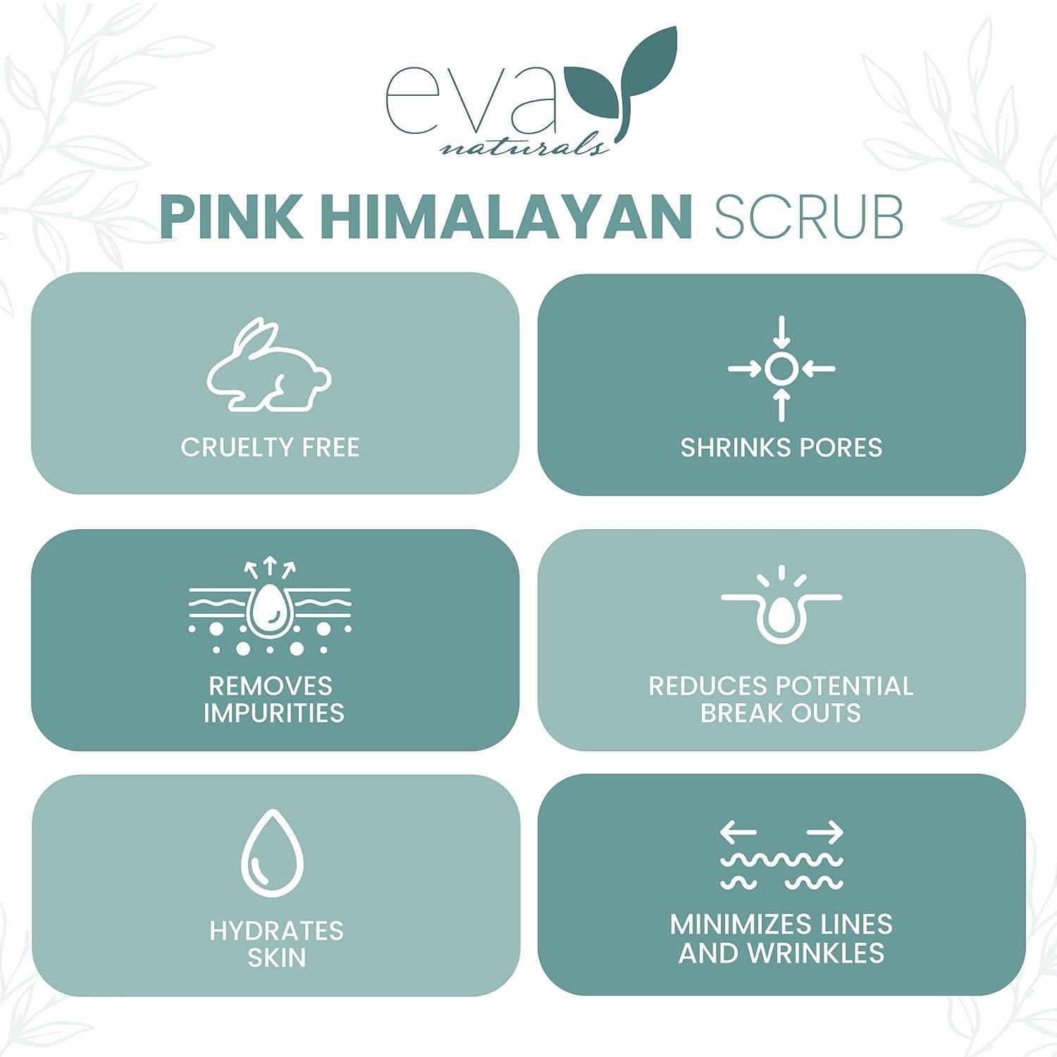 Pink Himalayan Body Scrub by Eva Naturals - Exfoliating Body and Foot ...
