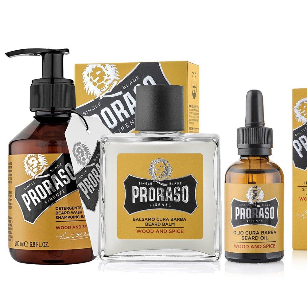 Proraso Complete Beard Care Set - Wood & Spice | Premium Grooming for ...