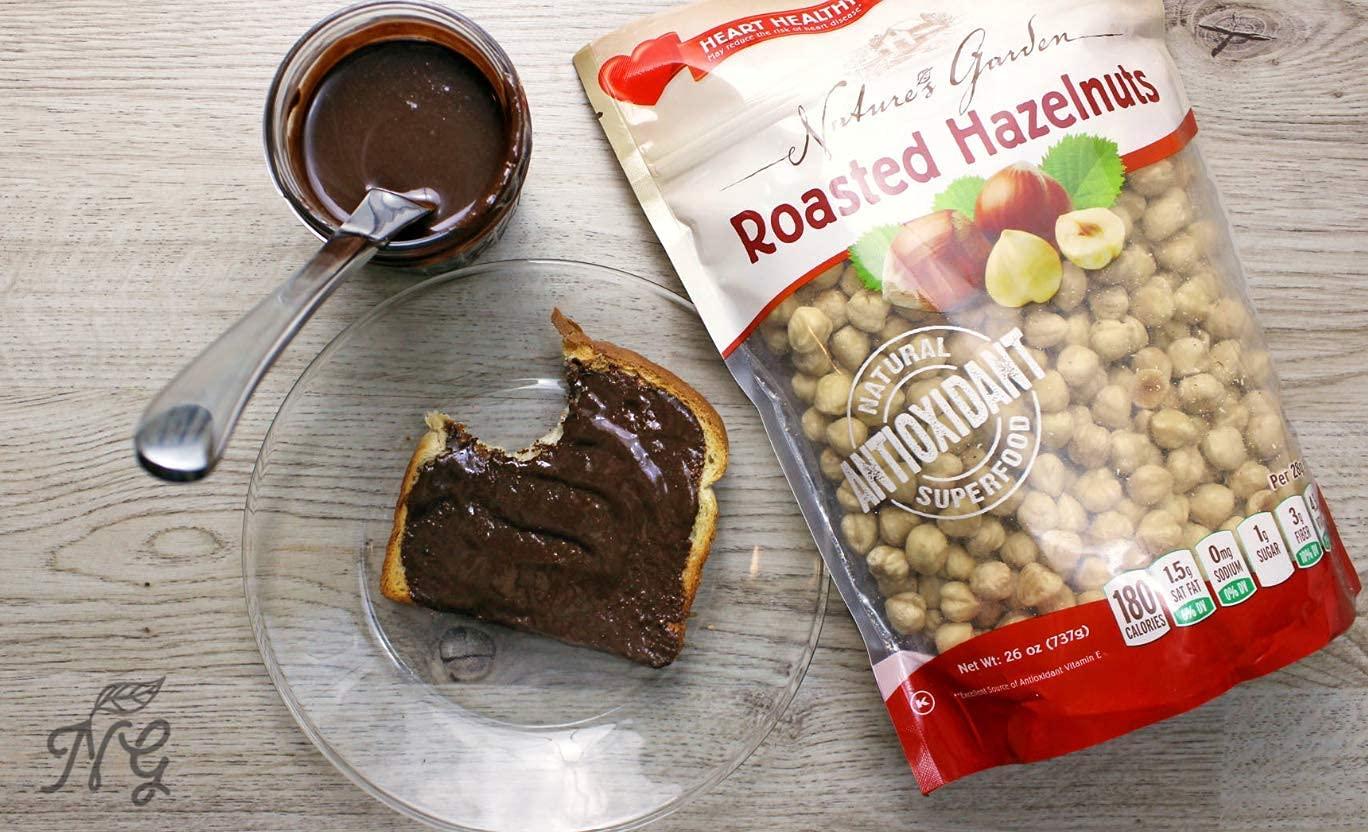 Natures Garden Roasted Hazelnuts 26oz - High Fiber, Kosher Certified ...