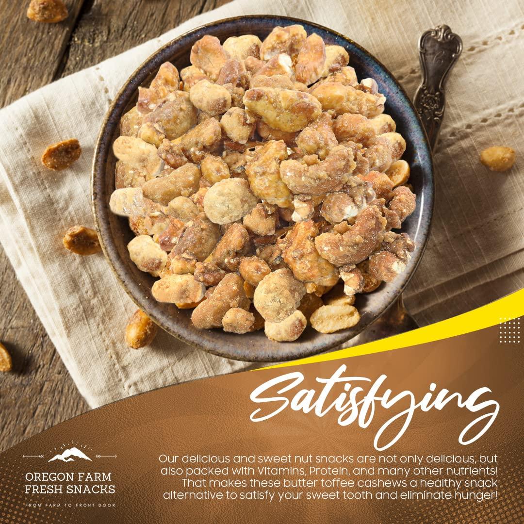 Oregon Farm Fresh Butter Toffee Cashews - 22oz Sweet and Crunchy Nut ...