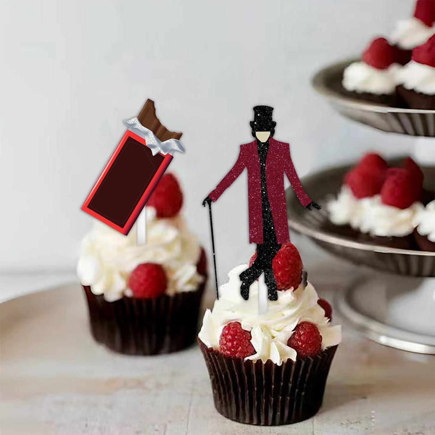 Dessert Cupcake Topper Pick for Handsome Sir Chocolate Adventure ...