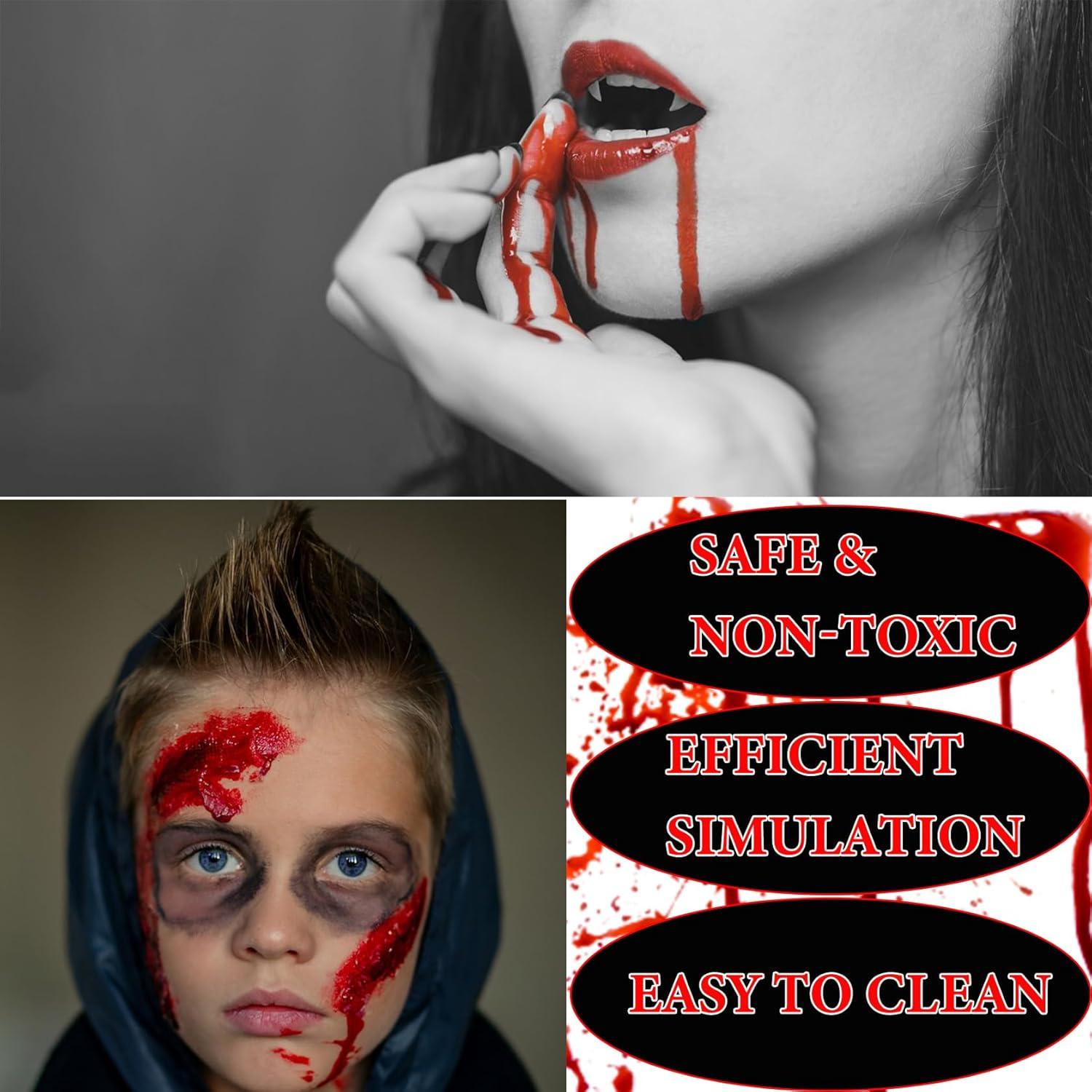 Halloween Fake Blood Spray - Realistic Washable Blood Splatter for ...