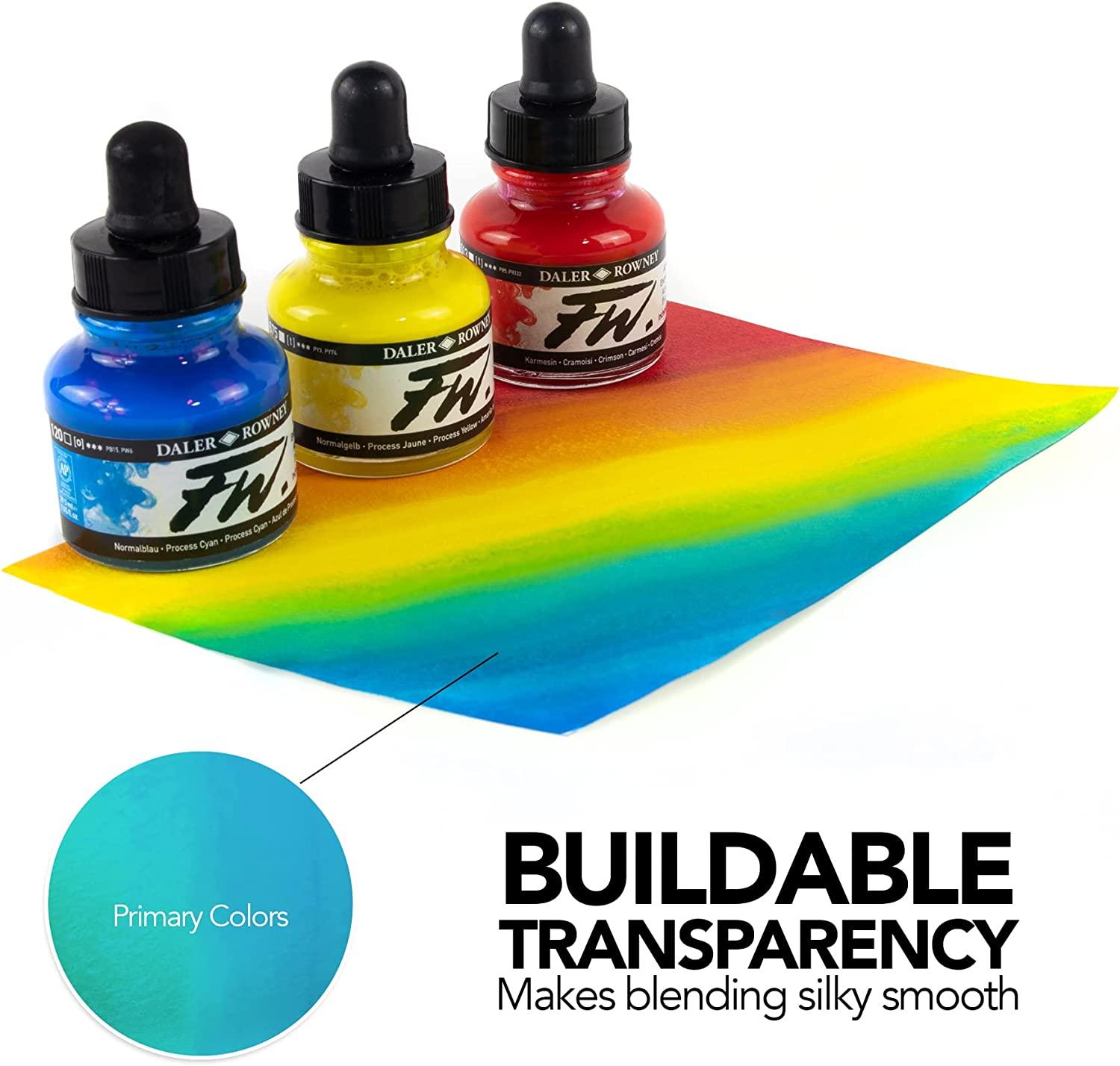 Daler-Rowney FW Acrylic Ink Bottle Black - Versatile Drawing Ink for ...