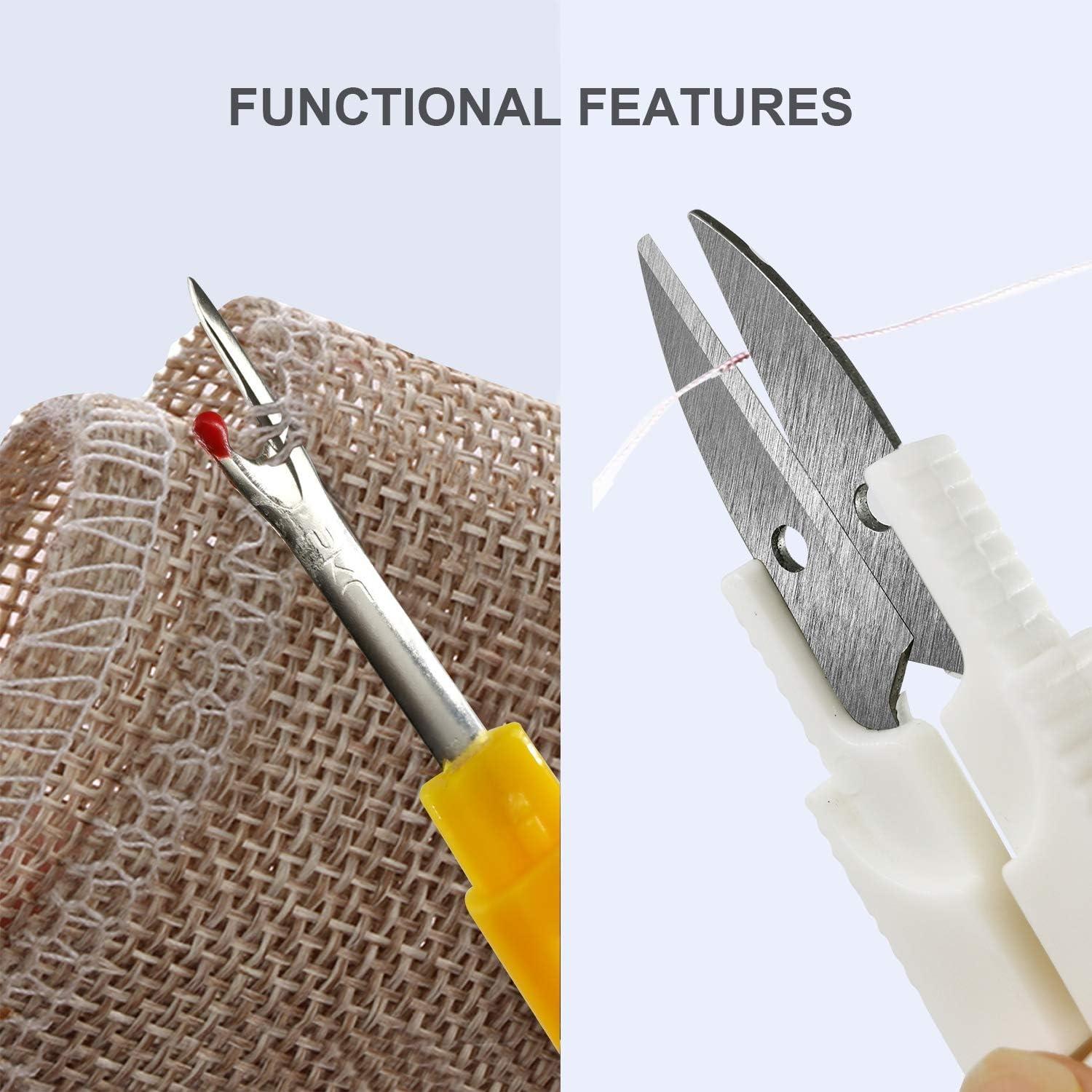 2-Piece Seam Ripper and Thread Remover Kit for Sewing - Sharp Stitch ...