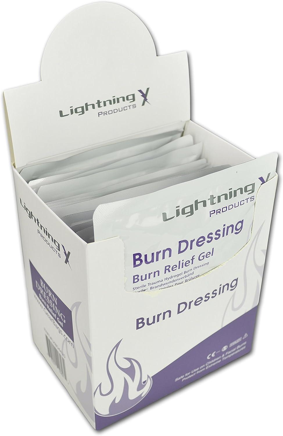 Lightning X Cooling Burn Relief Gel 4" x 4" Trauma Burn Dressing - Box ...
