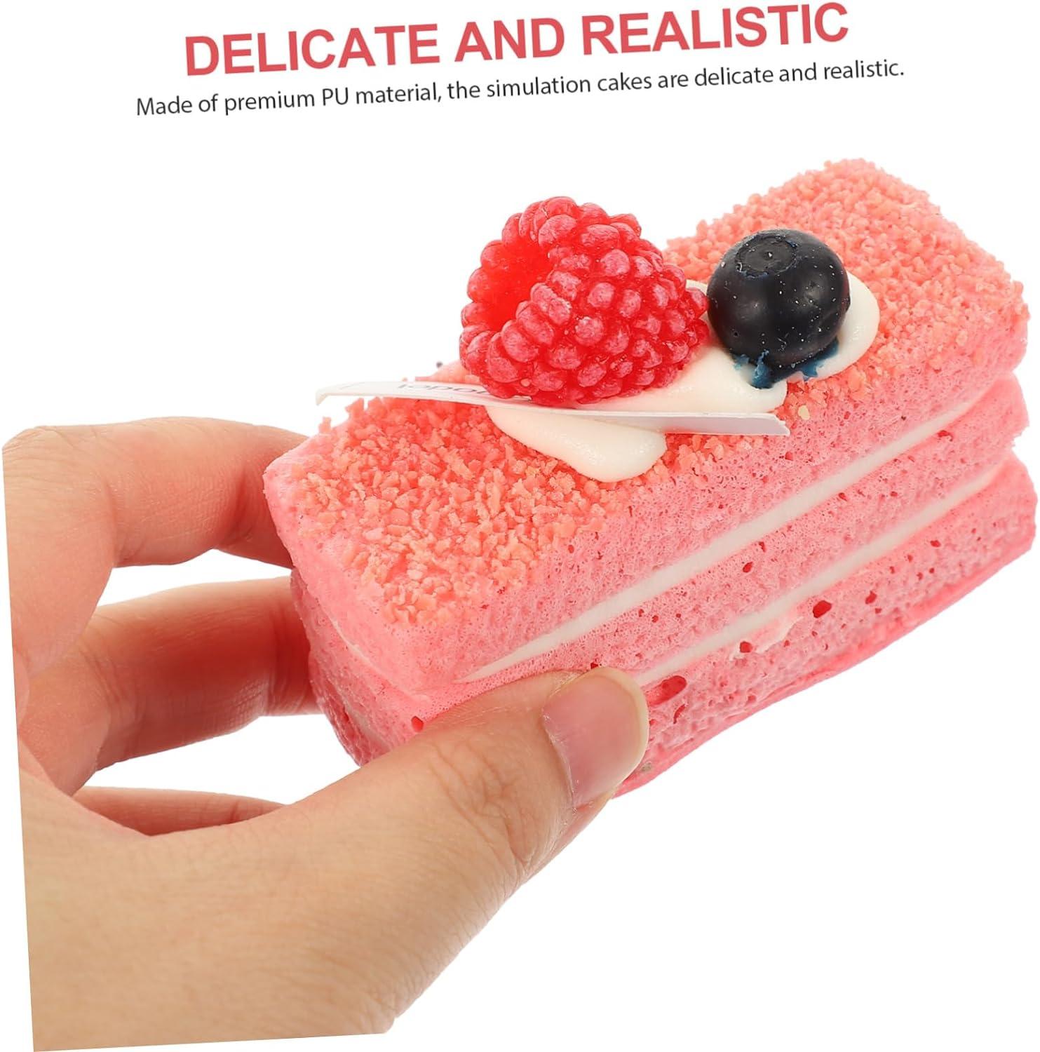 HOMSFOU 15 Pcs Simulation Cake Model Cake Display Model Fake Decorative ...