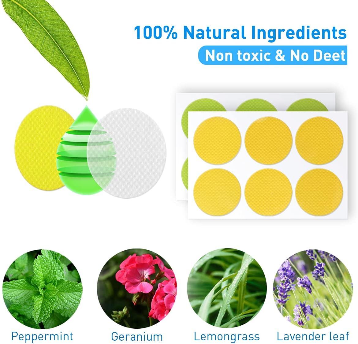 120 Pack Mosquito Patch Stickers for Kids & Adults - Natural Citronella ...