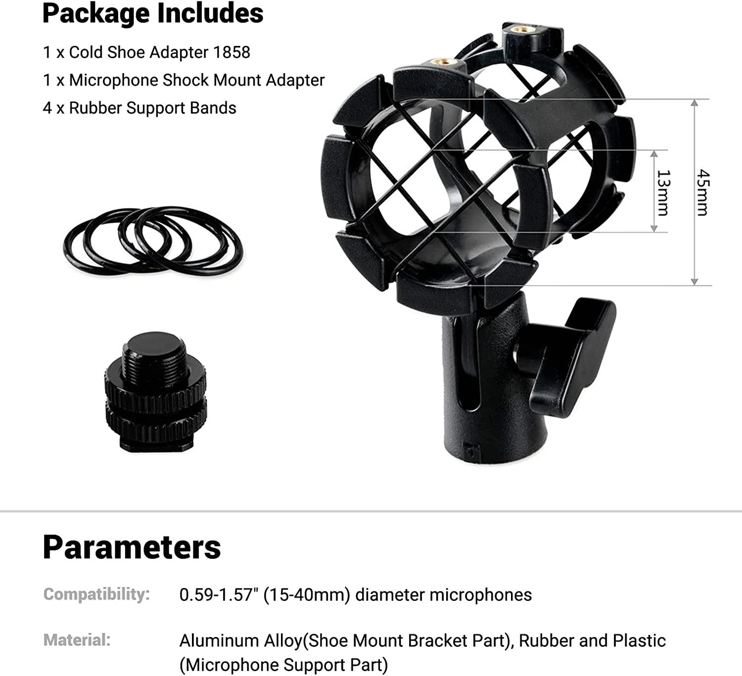 SMALLRIG Microphone Shock Mount with Cold Shoe Pinch - 1859 | Buy Now ...